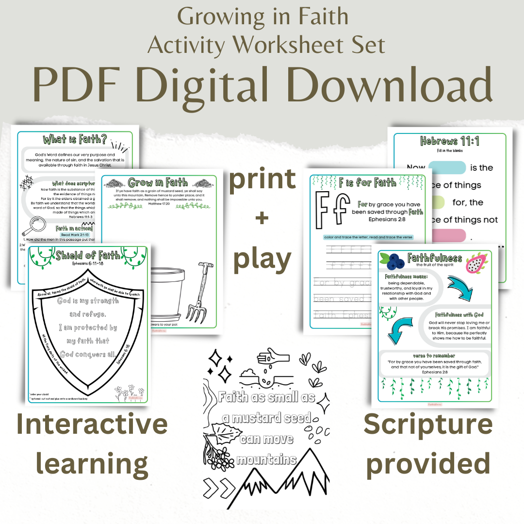 Growing in Faith Activity Sheets – thesaltnlightco